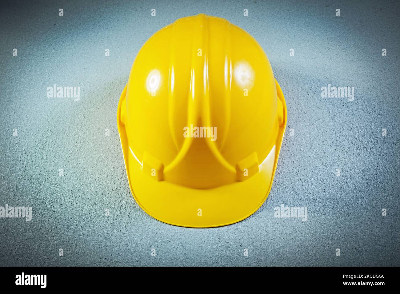 Building helmet on concrete background construction concept Stock Photo ...
