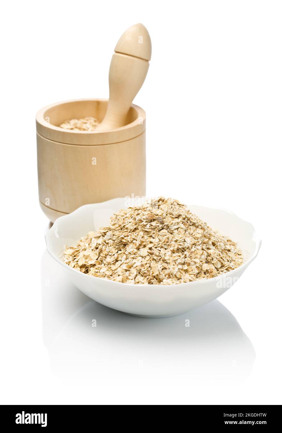 cereal in bowl and in mortar Stock Photo - Alamy