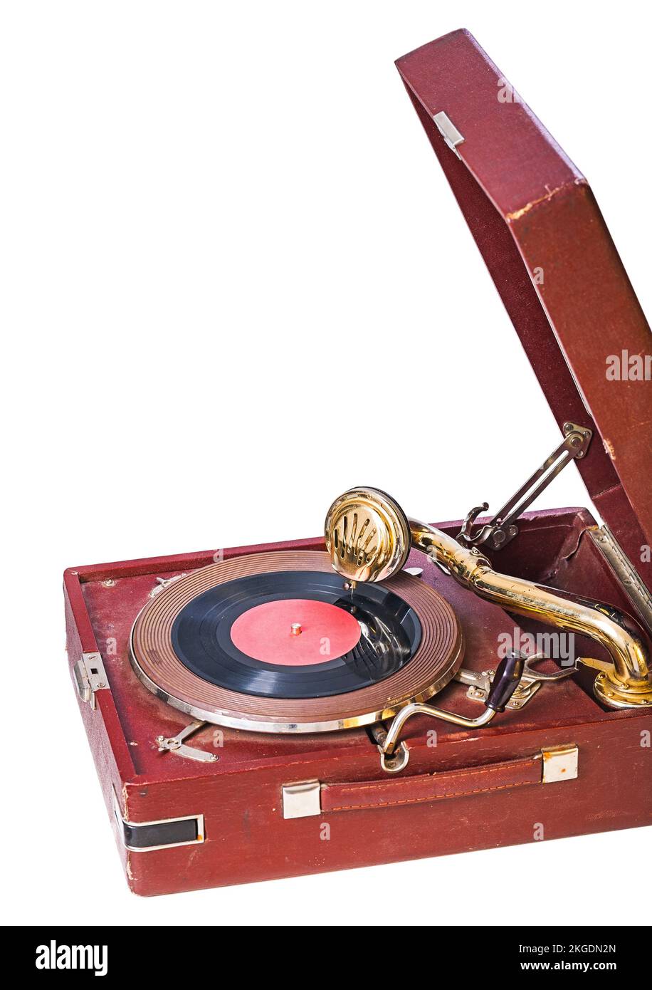 close up view on gramophone isolated Stock Photo - Alamy