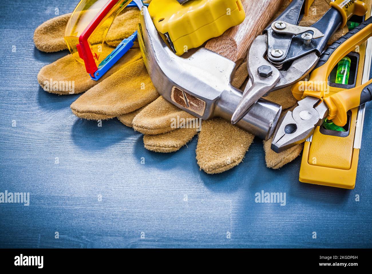 Collection of objects for repairing construction concept Stock Photo ...
