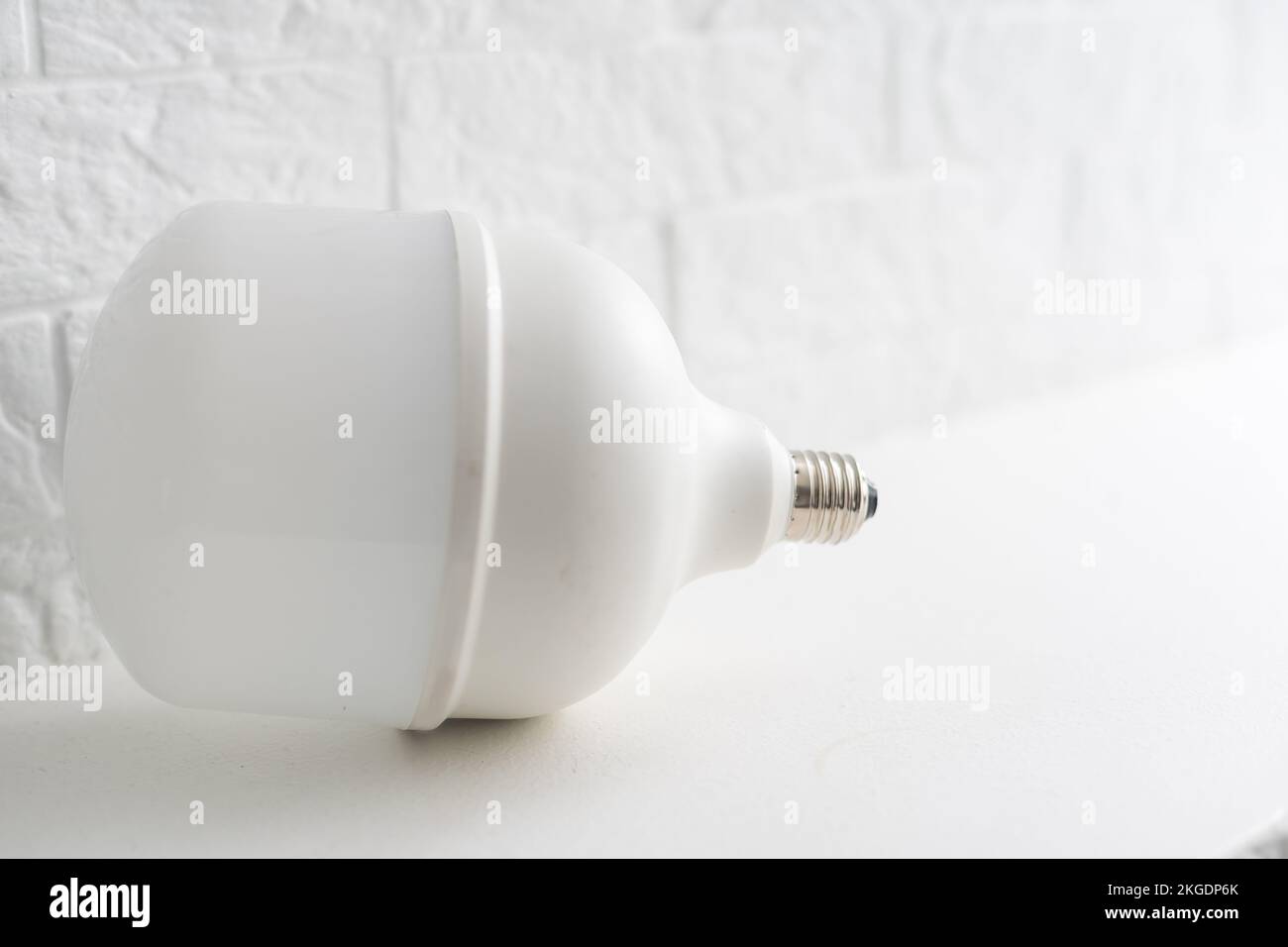 A large light bulb isolated on white background, Led lamp Stock Photo ...