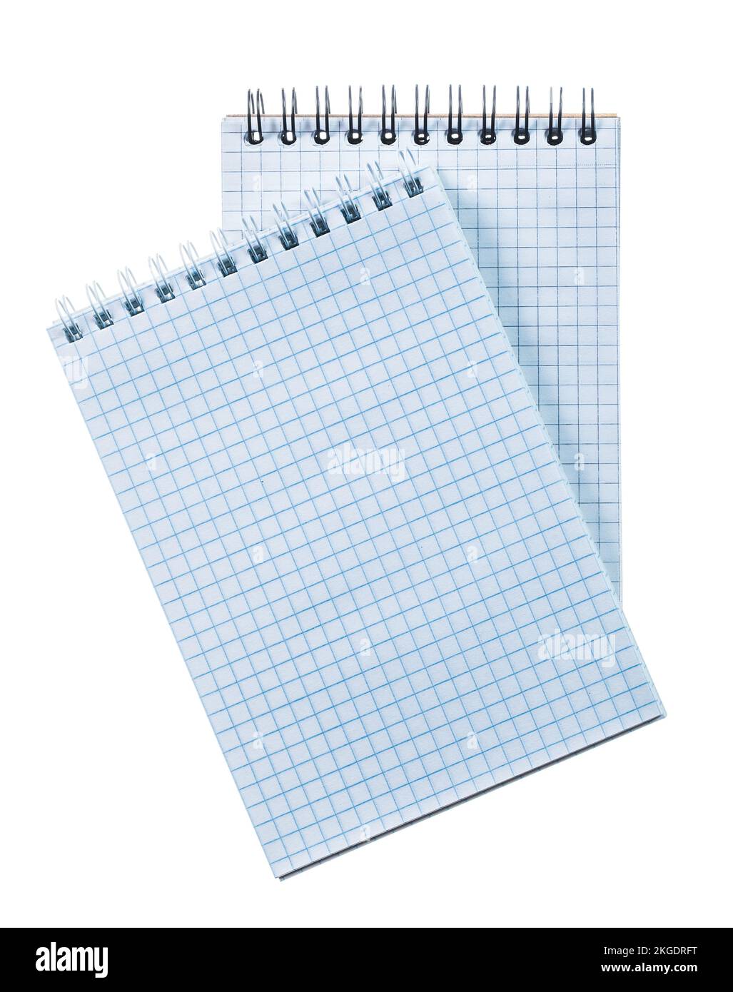 Composition of spiral notepads isolated on white Stock Photo - Alamy