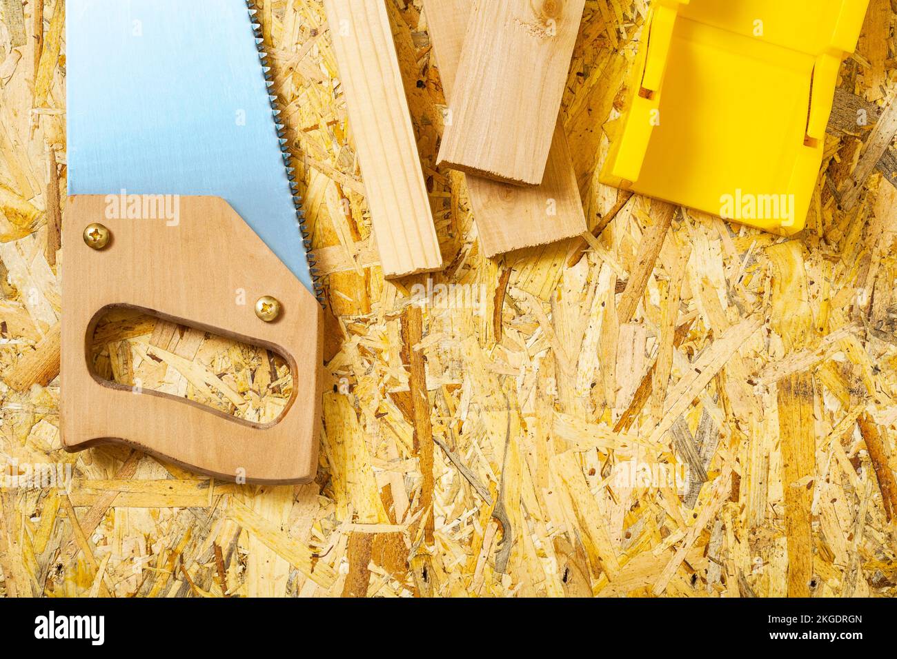 composition of tools on plywood Stock Photo - Alamy