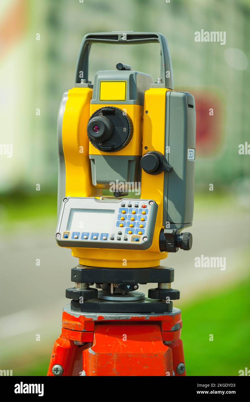 Theodolite close up hi-res stock photography and images - Alamy