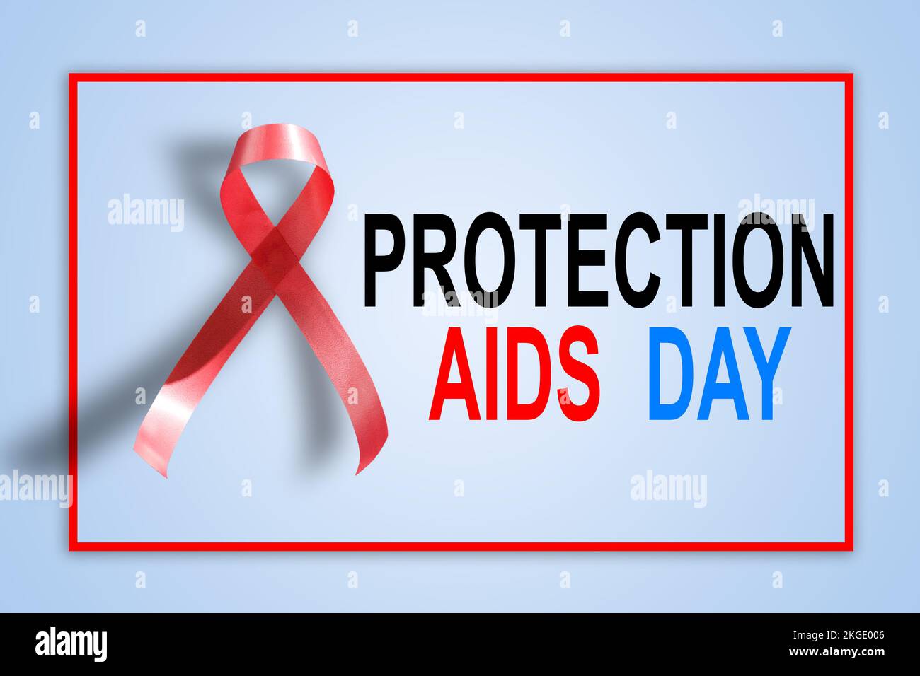red ribbon. AIDS awareness sign. World HIV Day symbol Stock Photo - Alamy