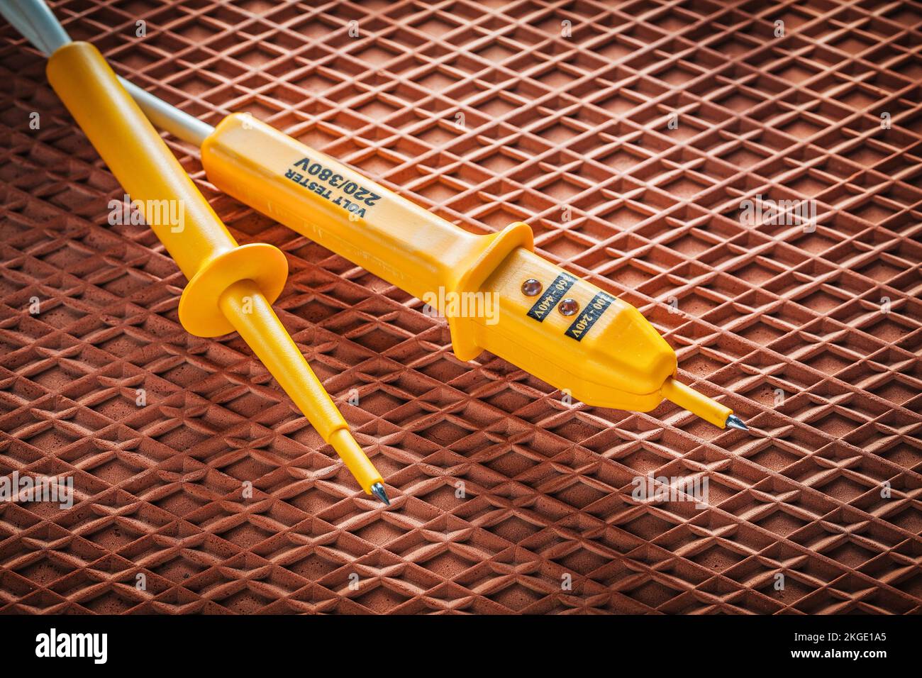Electrical tester on dielectric rubber matting Stock Photo - Alamy