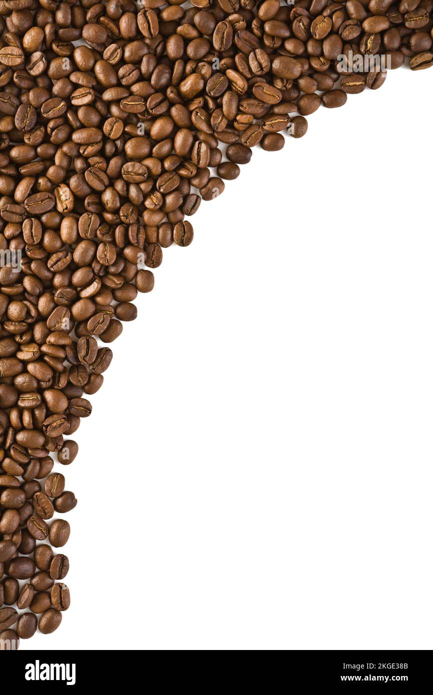 frame from coffee beans isolated Stock Photo - Alamy