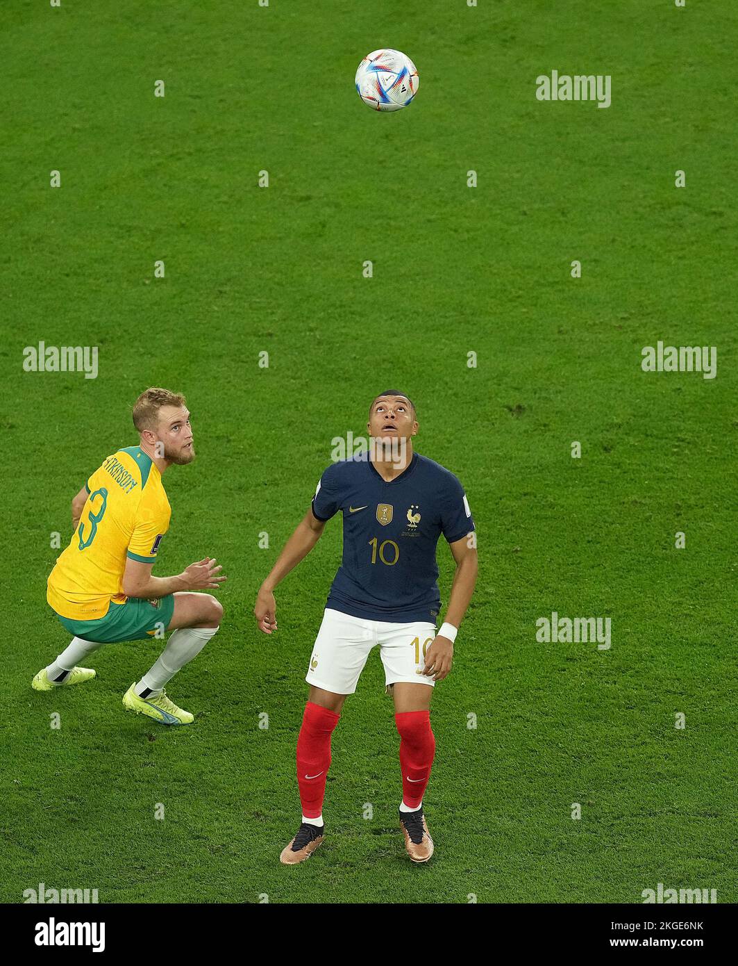France's Kylian Mbappe during the FIFA World Cup Group D match at Al ...