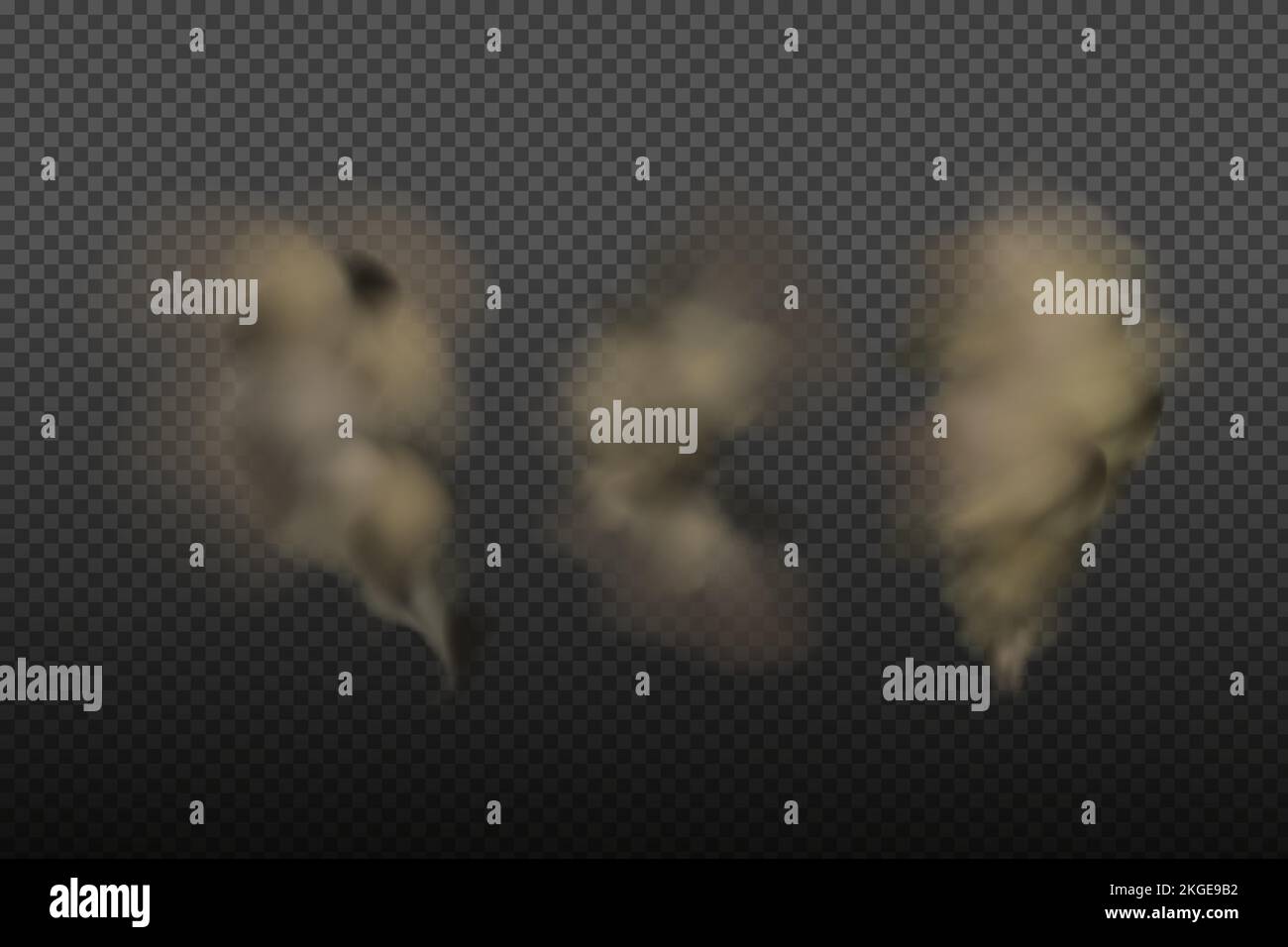 Realistic vector isolated on transparent background. Dust cloud with ...