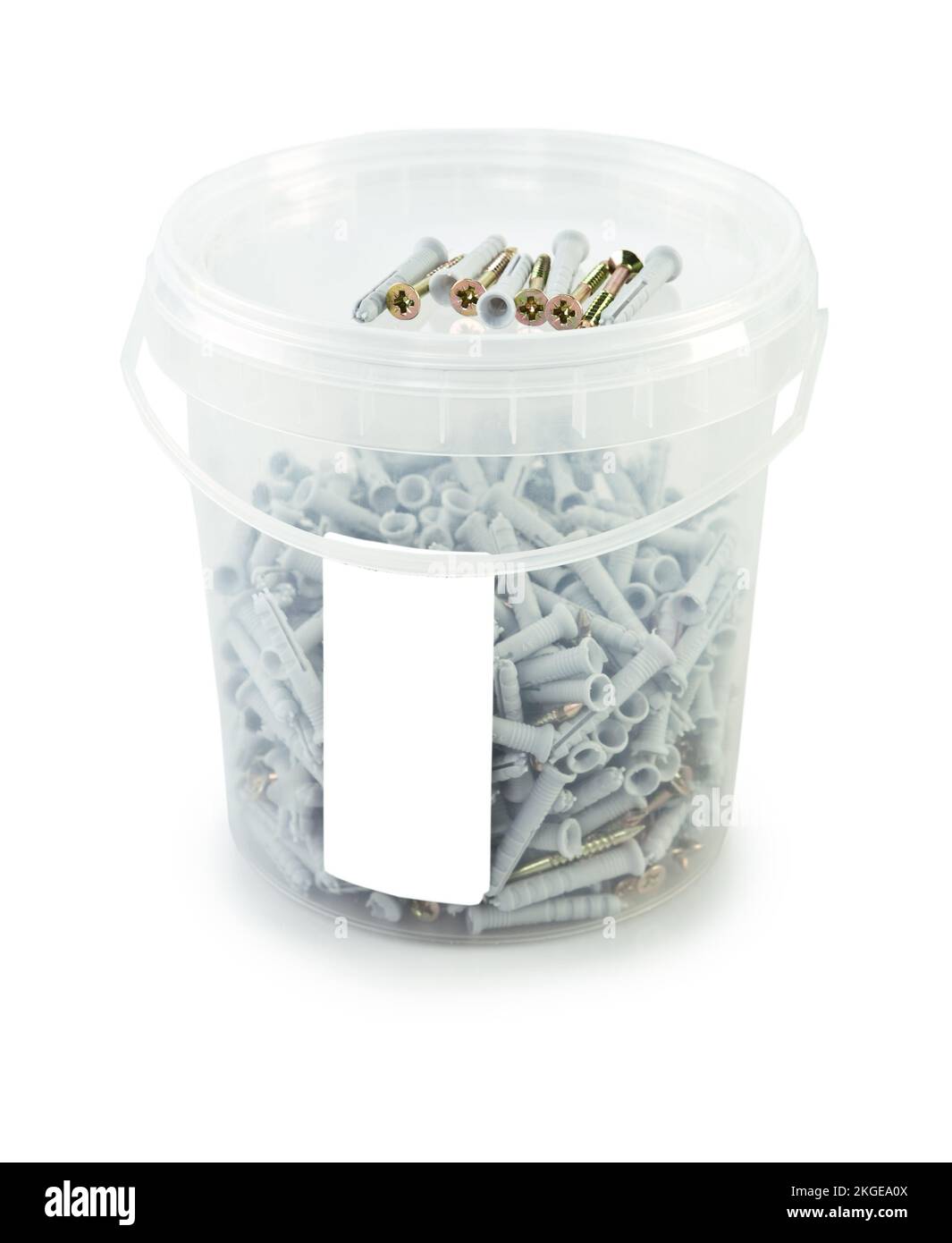 isolated bucket of screw Stock Photo - Alamy