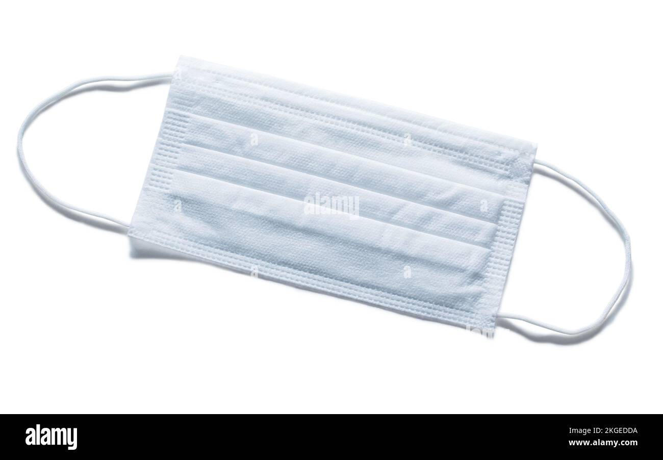 medical tools white sterile flu mask isolated Stock Photo - Alamy