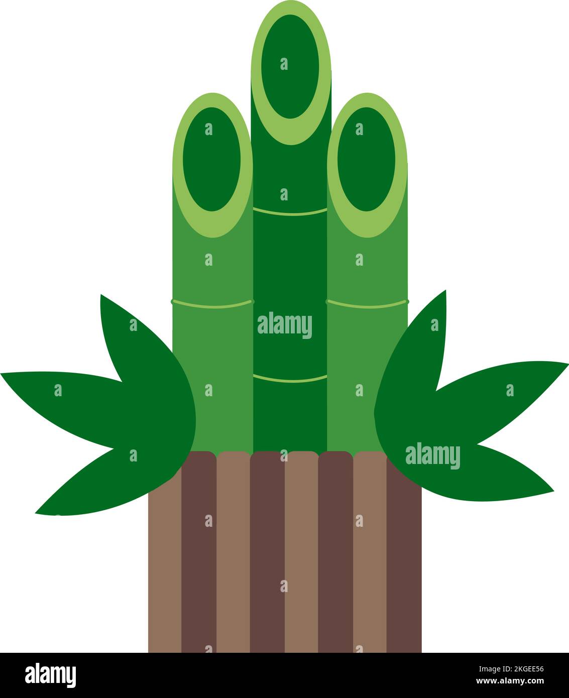 Japanese kadomatsu (traditional bamboo decoration ) illustration for ...