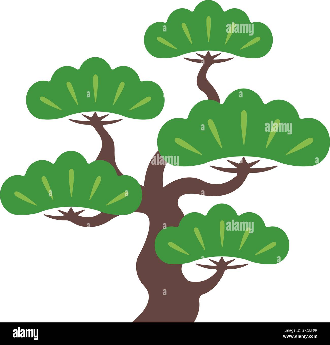Pine Tree Vector Illustration Japanese Traditional Expression Stock Vector Image And Art Alamy
