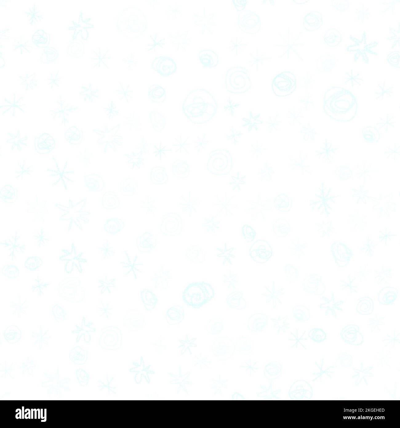 Hand Drawn Snowflakes Christmas Seamless Pattern. Subtle Flying Snow ...
