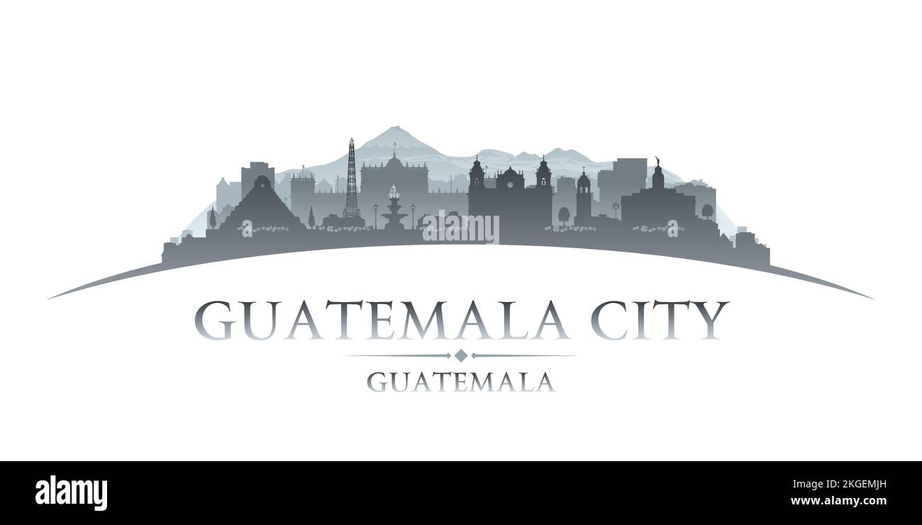 Guatemala city skyline silhouette. Vector illustration Stock Vector ...