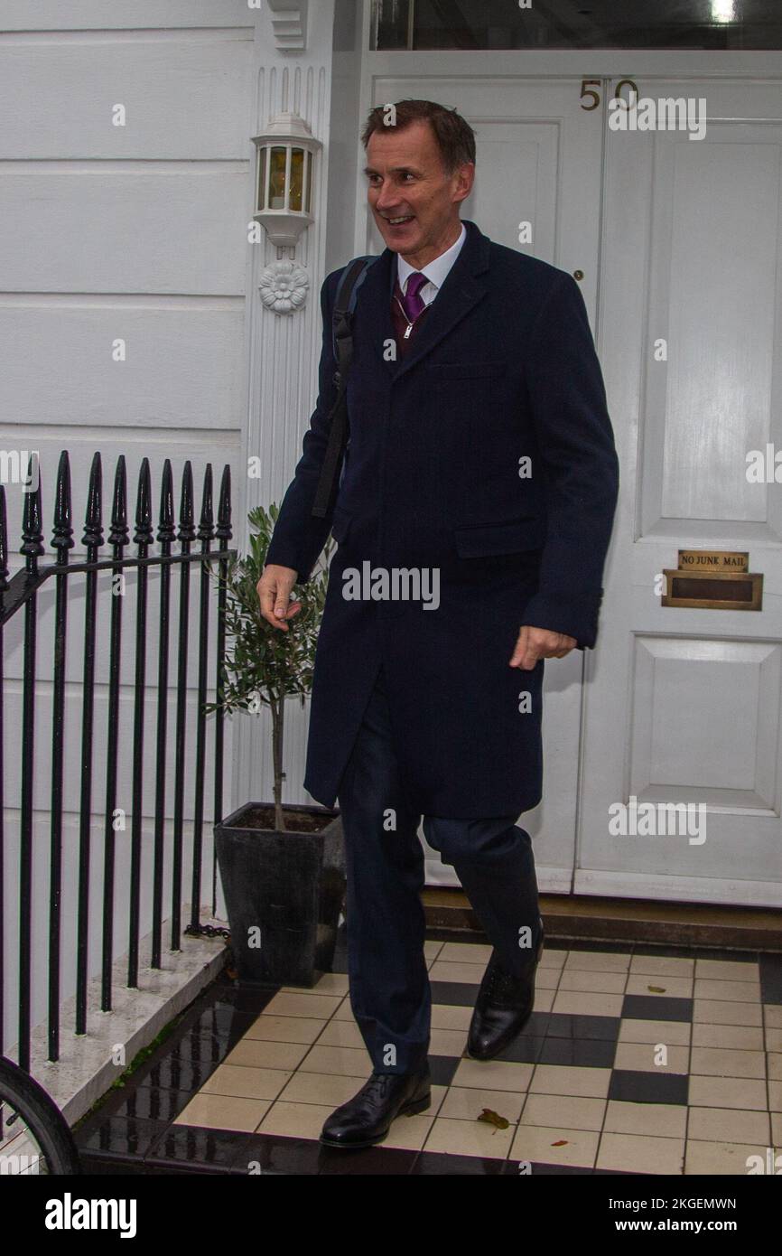 London, England, UK. 23rd Nov, 2022. Chancellor of the Exchequer JEREMY ...