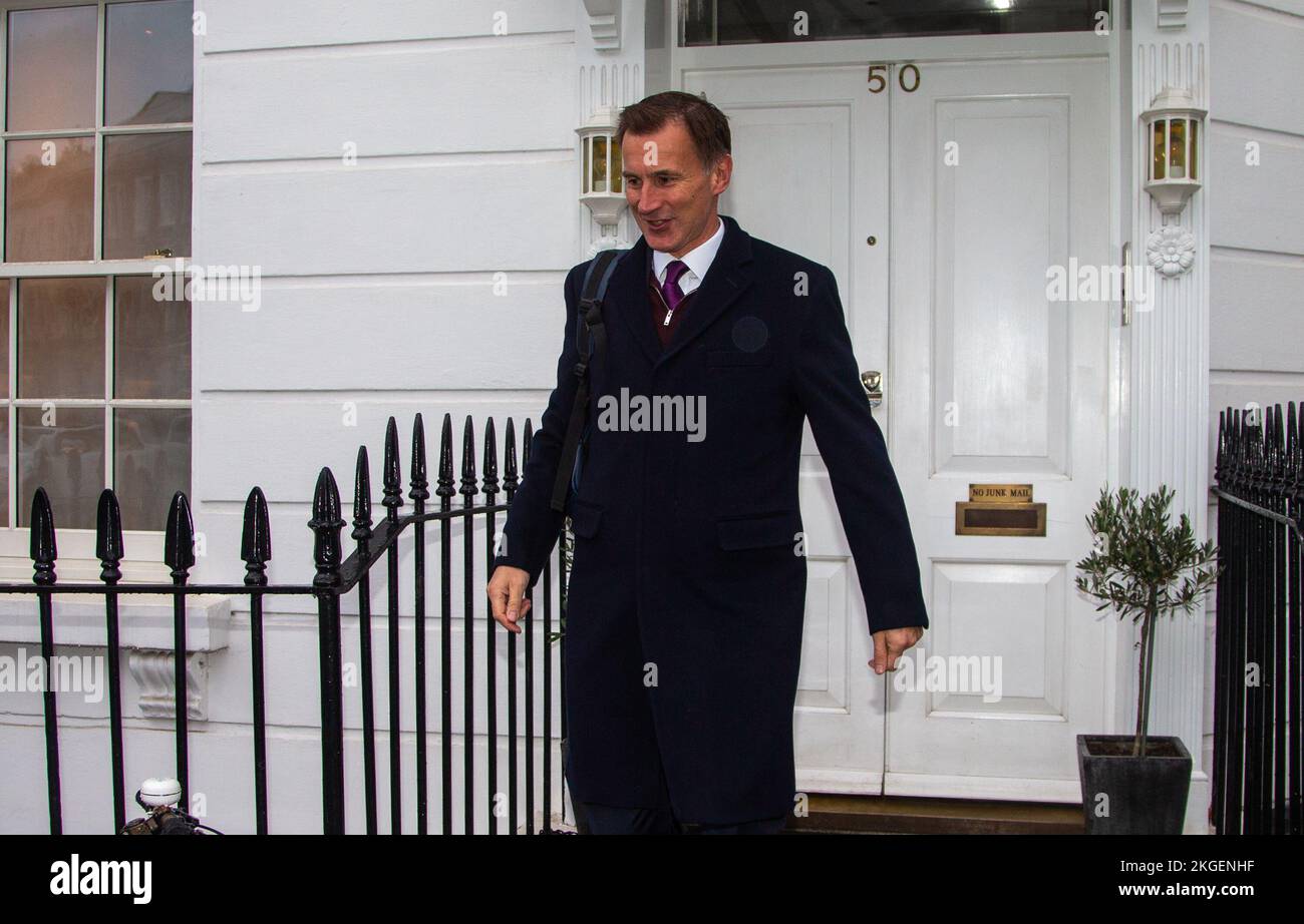 London, England, UK. 23rd Nov, 2022. Chancellor of the Exchequer JEREMY ...