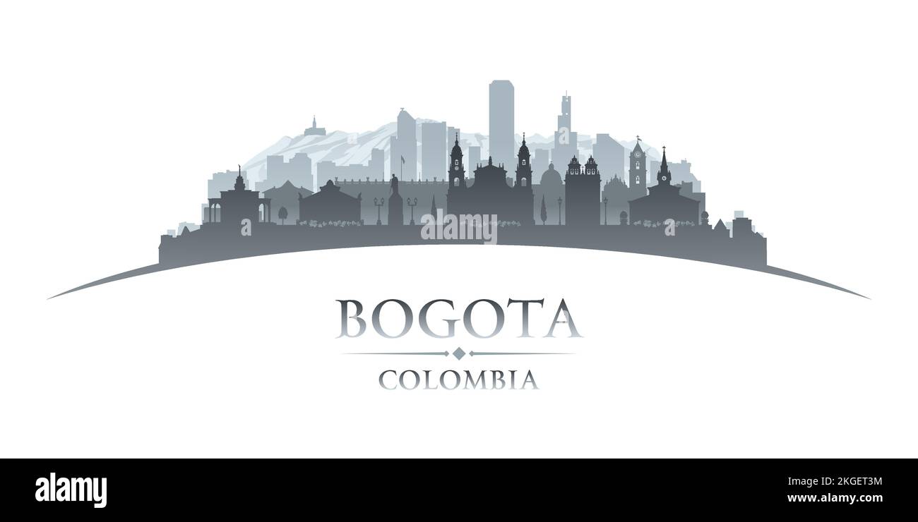 Bogota Colombia city skyline silhouette. Vector illustration Stock ...