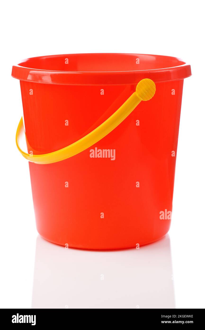 Yellow bucket red handle hi-res stock photography and images - Alamy