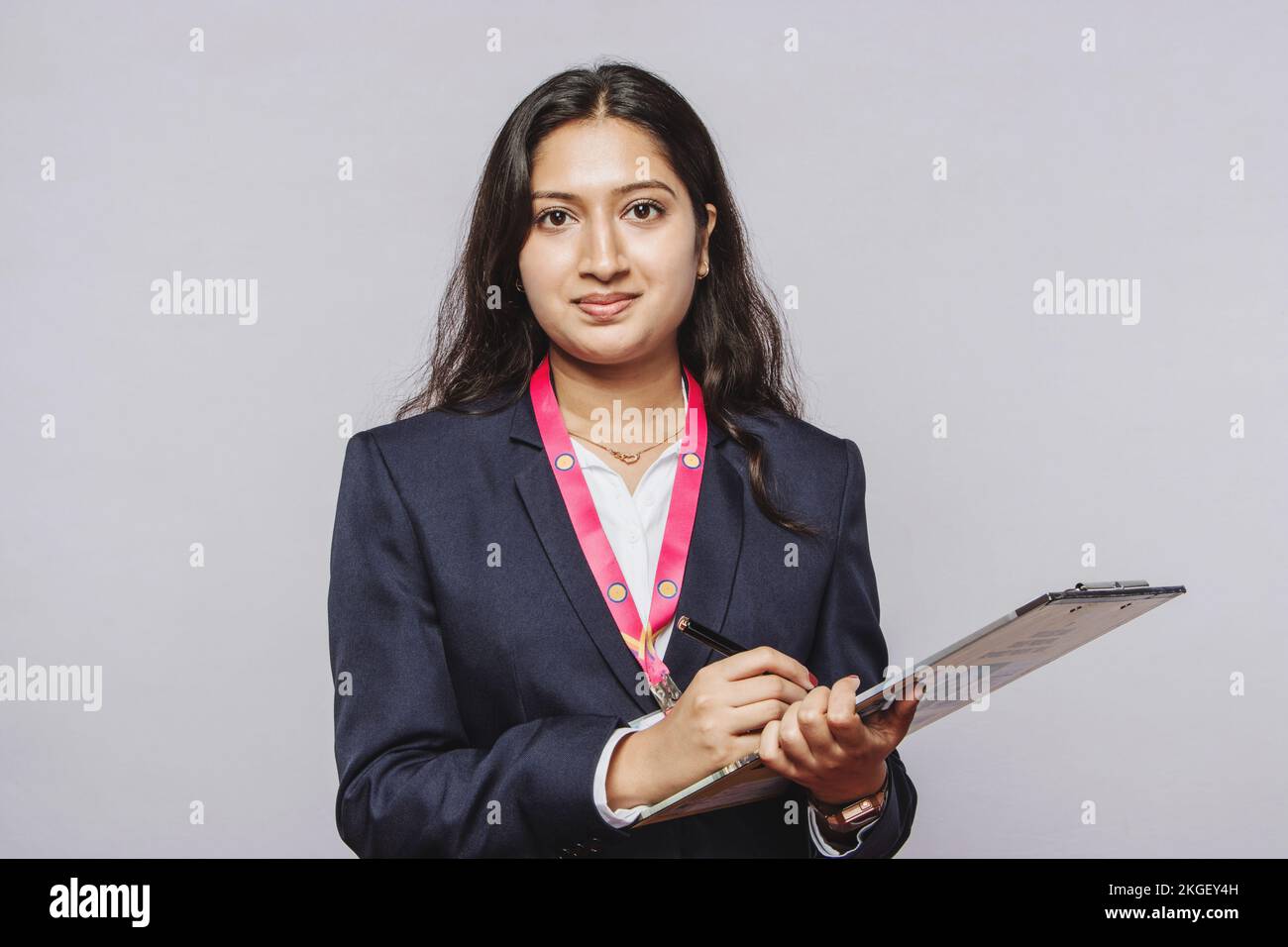 A beautiful Indian female professional sales executive representative ...