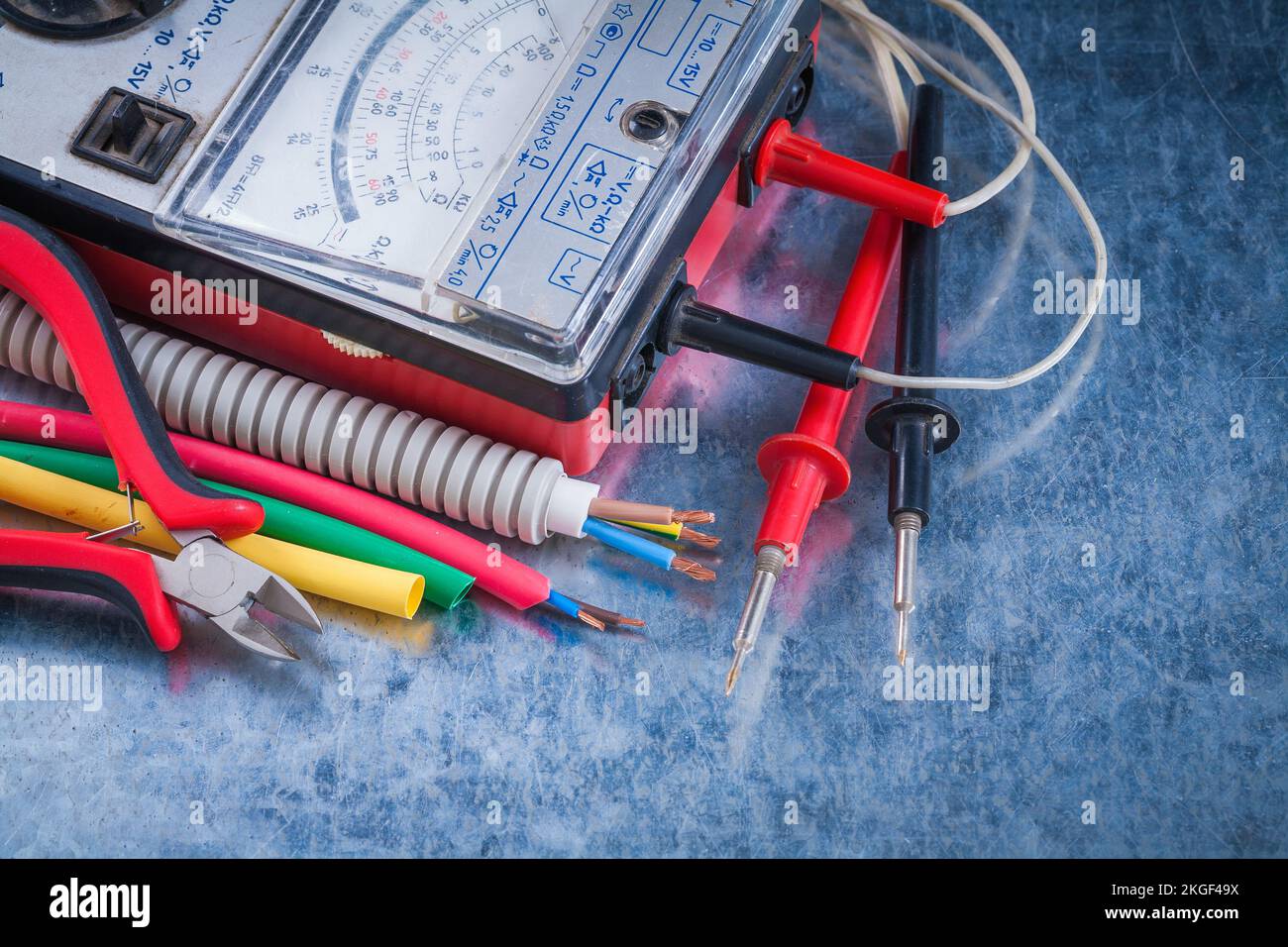 Set electricity tools close hi-res stock photography and images - Alamy