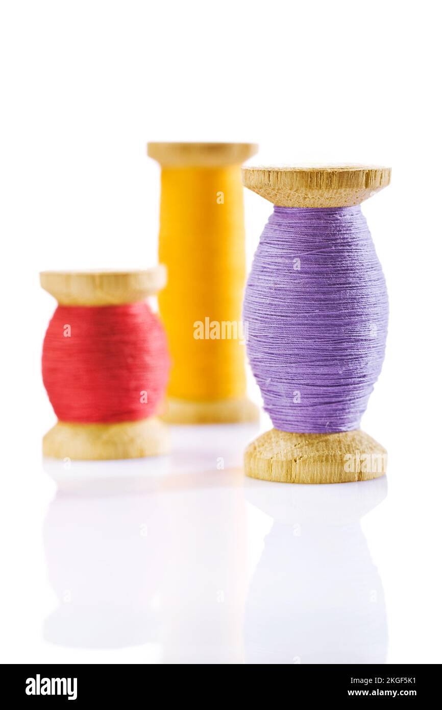 sewing spools isolated Stock Photo - Alamy