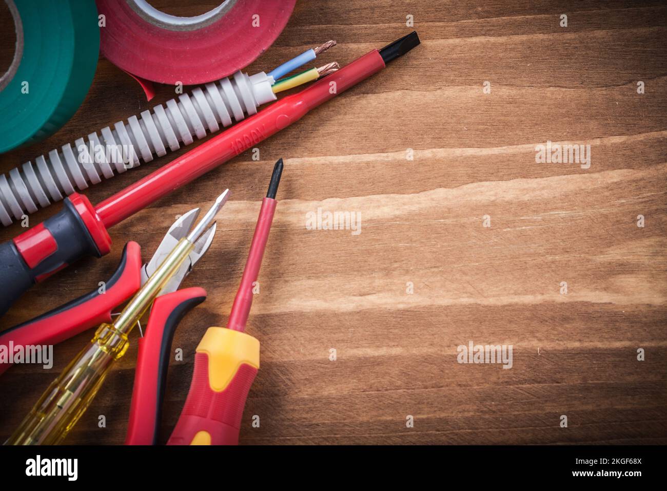 Sharp nippers insulated screwdriver corrugated pipe electrical wires ...