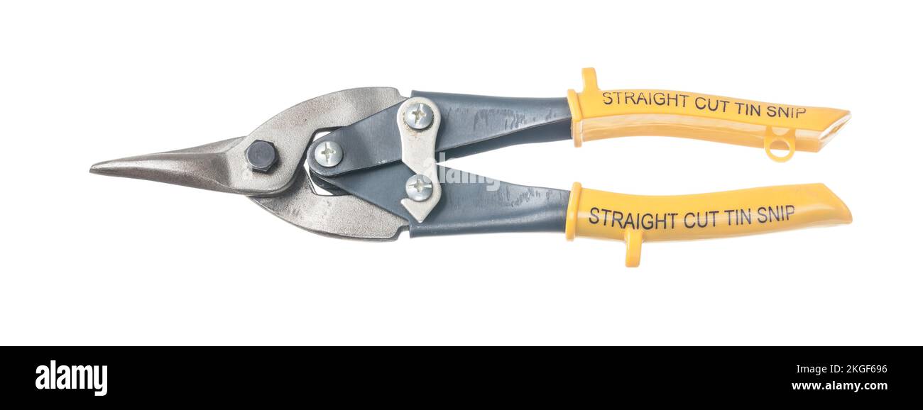 Sharp steel cutter isolated on white Stock Photo - Alamy