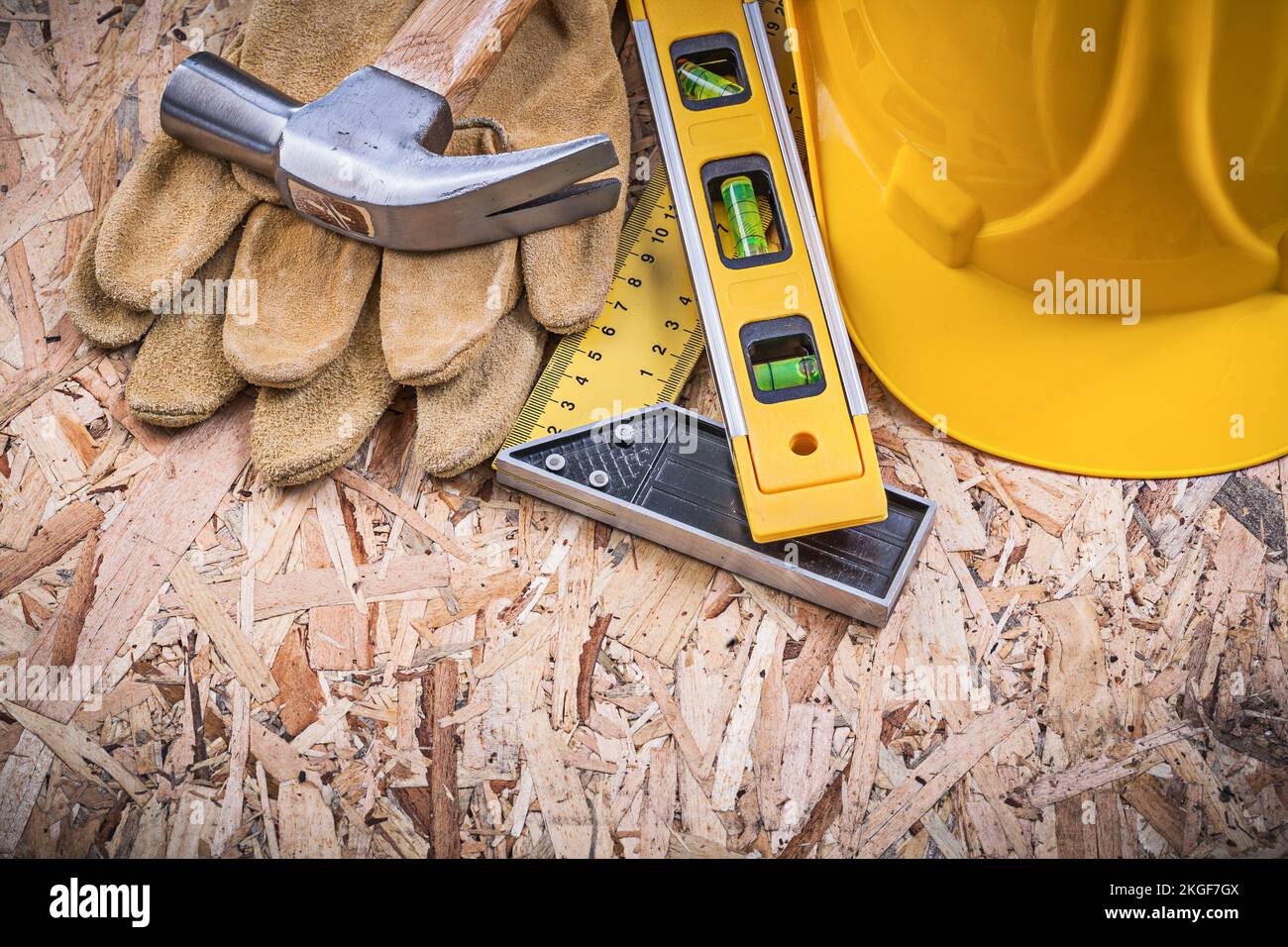 Square ruler construction level claw hammer building helmet protective ...