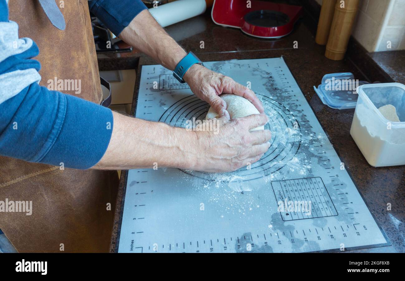 the home baker at work in the kitchen making bread Stock Photo - Alamy