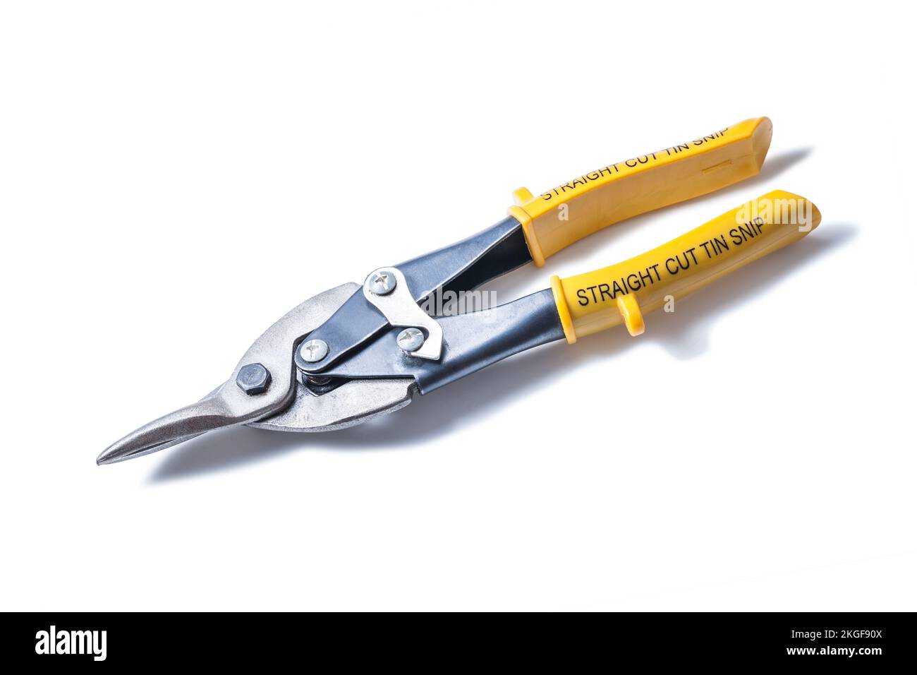 steel cutter with yellow handles isolated on white Stock Photo - Alamy