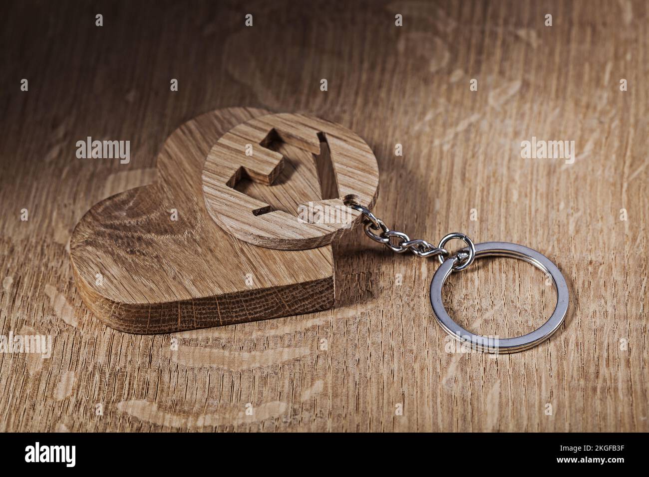 trinket house and heart symbols on wood backround Stock Photo - Alamy