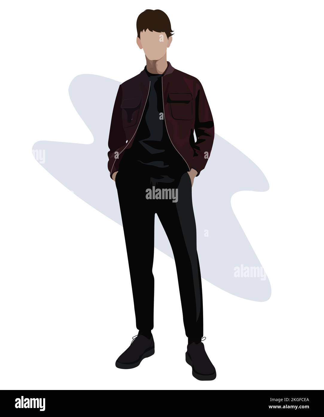 Stylish man. Cartoon male characters. Men in fashion clothes. Flat ...