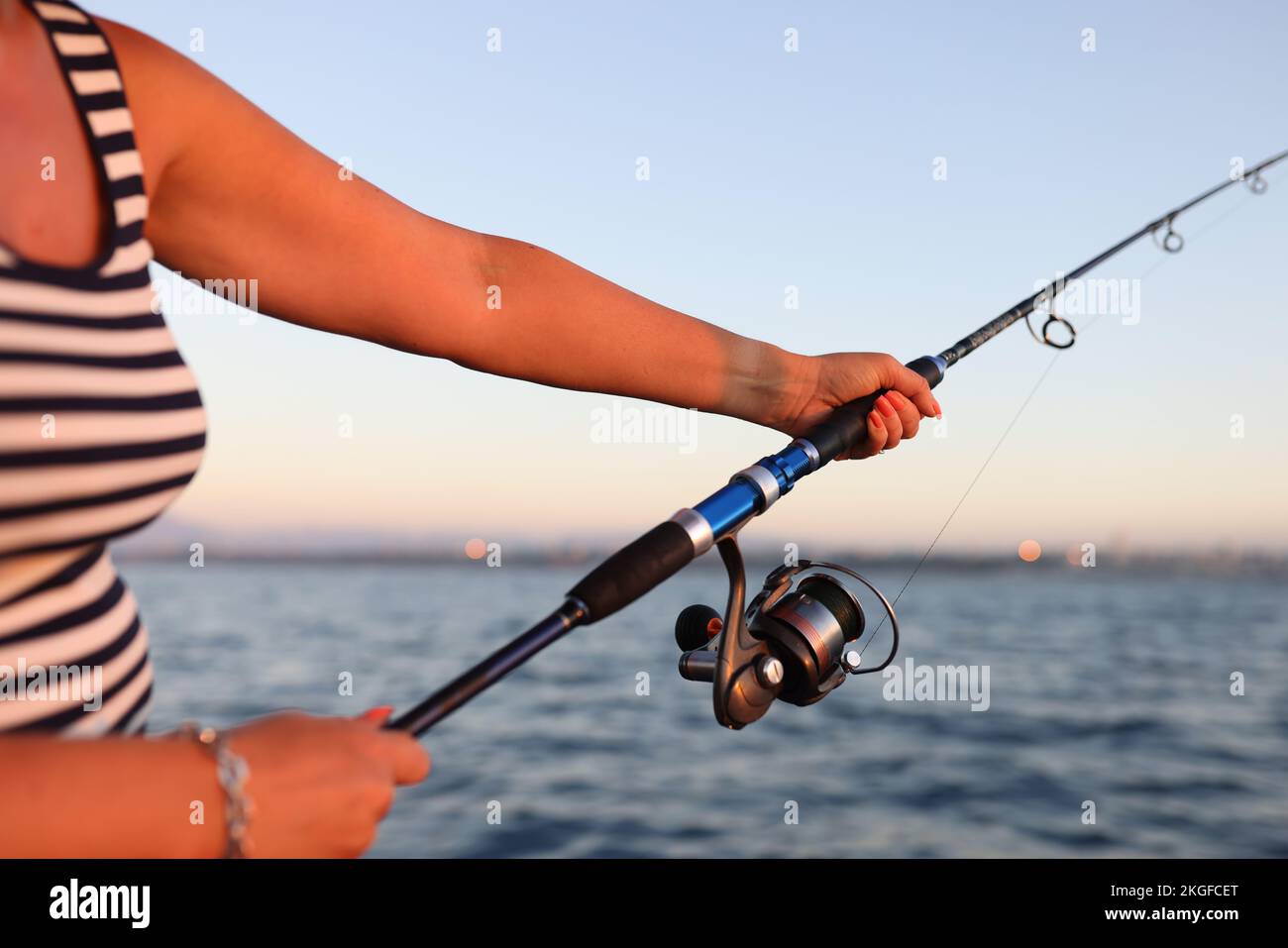 Fisher holding in hands hi-res stock photography and images - Alamy