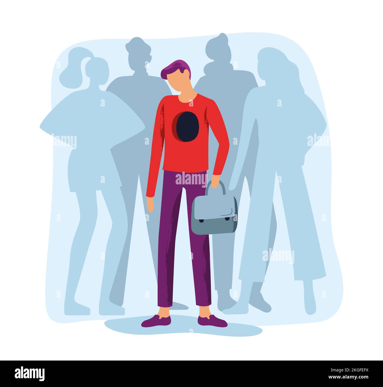 Feeling alone Stock Vector Images - Alamy