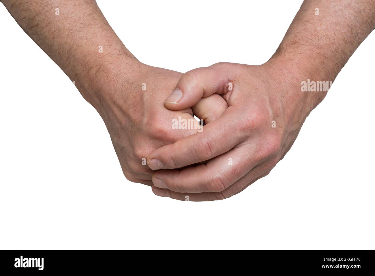 The hands of a waiting man on a transparent background Stock Photo - Alamy