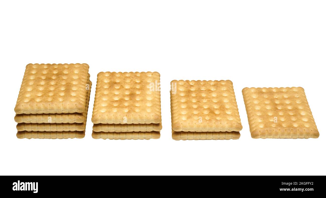 Some dry biscuits on a white surface on a transparent background Stock ...