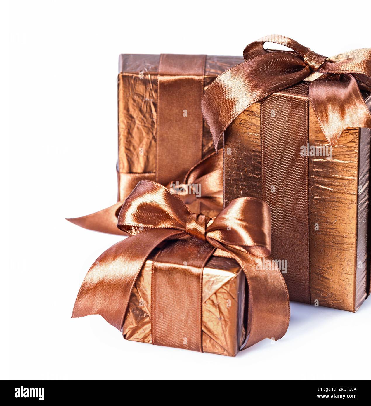 vintage gift boxes isolated on white background Stock Photo - Alamy