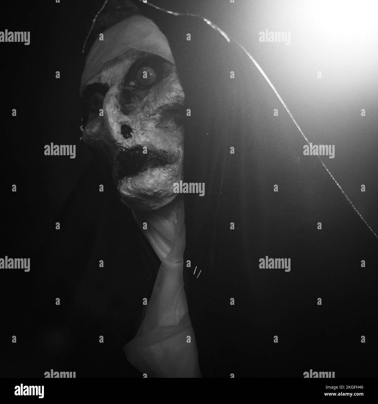 Grunge halloween background spooky Black and White Stock Photos ...