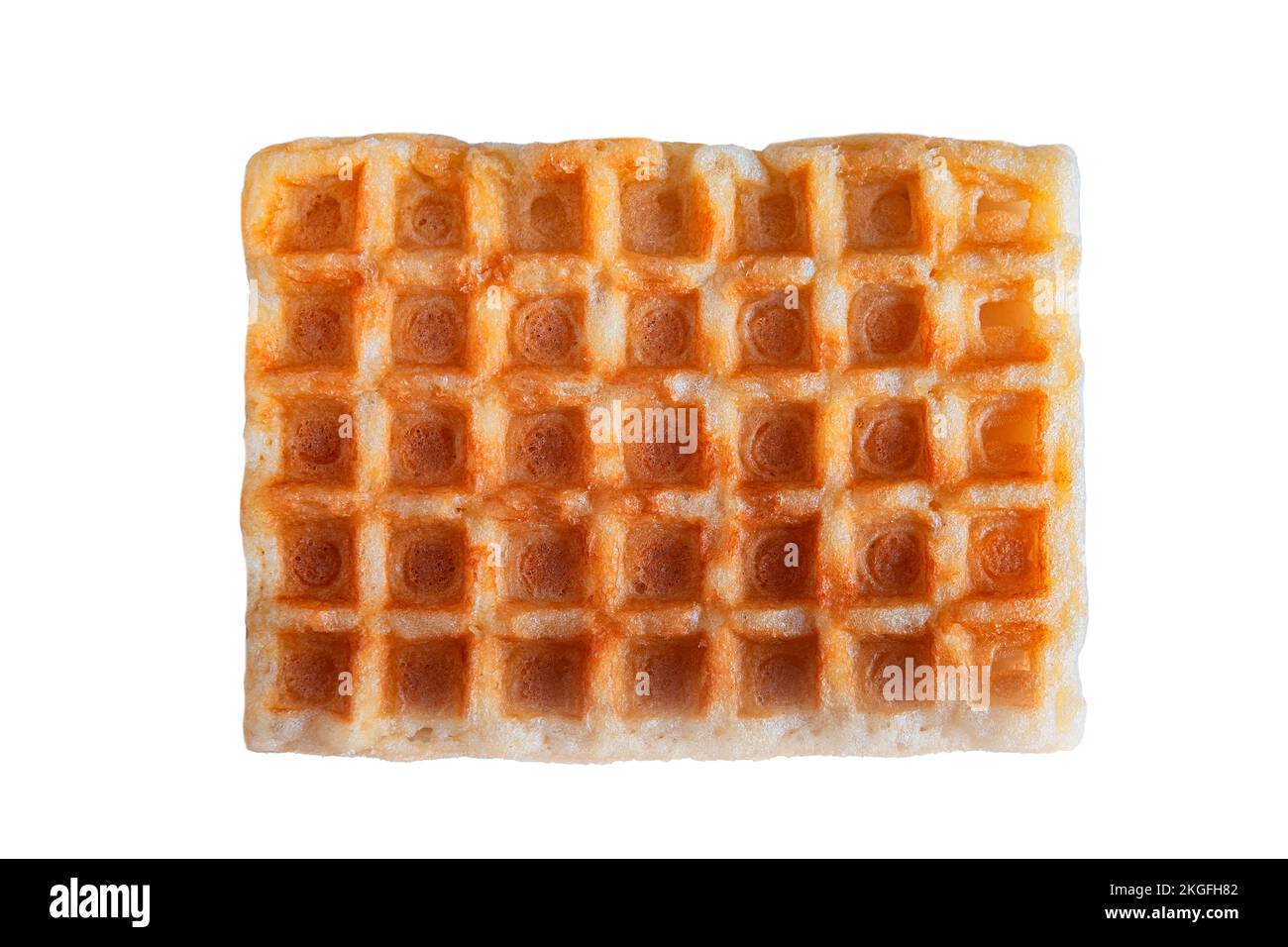 Fresh waffle isolated on white background. Top view Stock Photo - Alamy