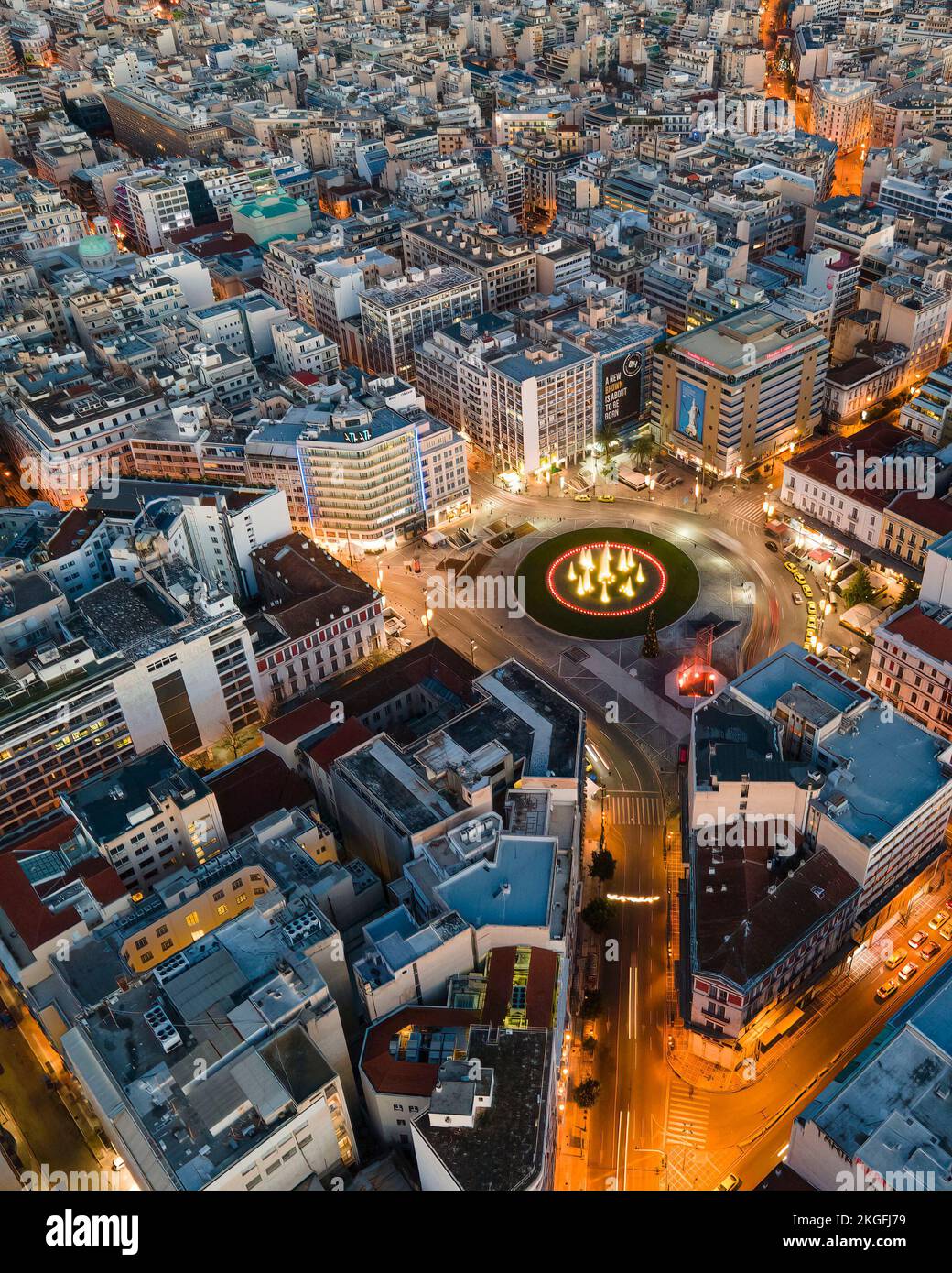 Aerial view of Omonia Square in Athens, Greece Stock Photo - Alamy