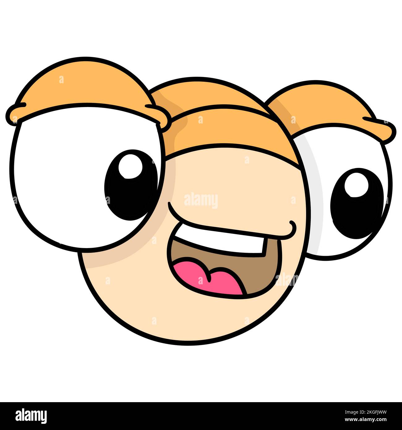 A vector illustration of a happy cartoon character isolated on white ...