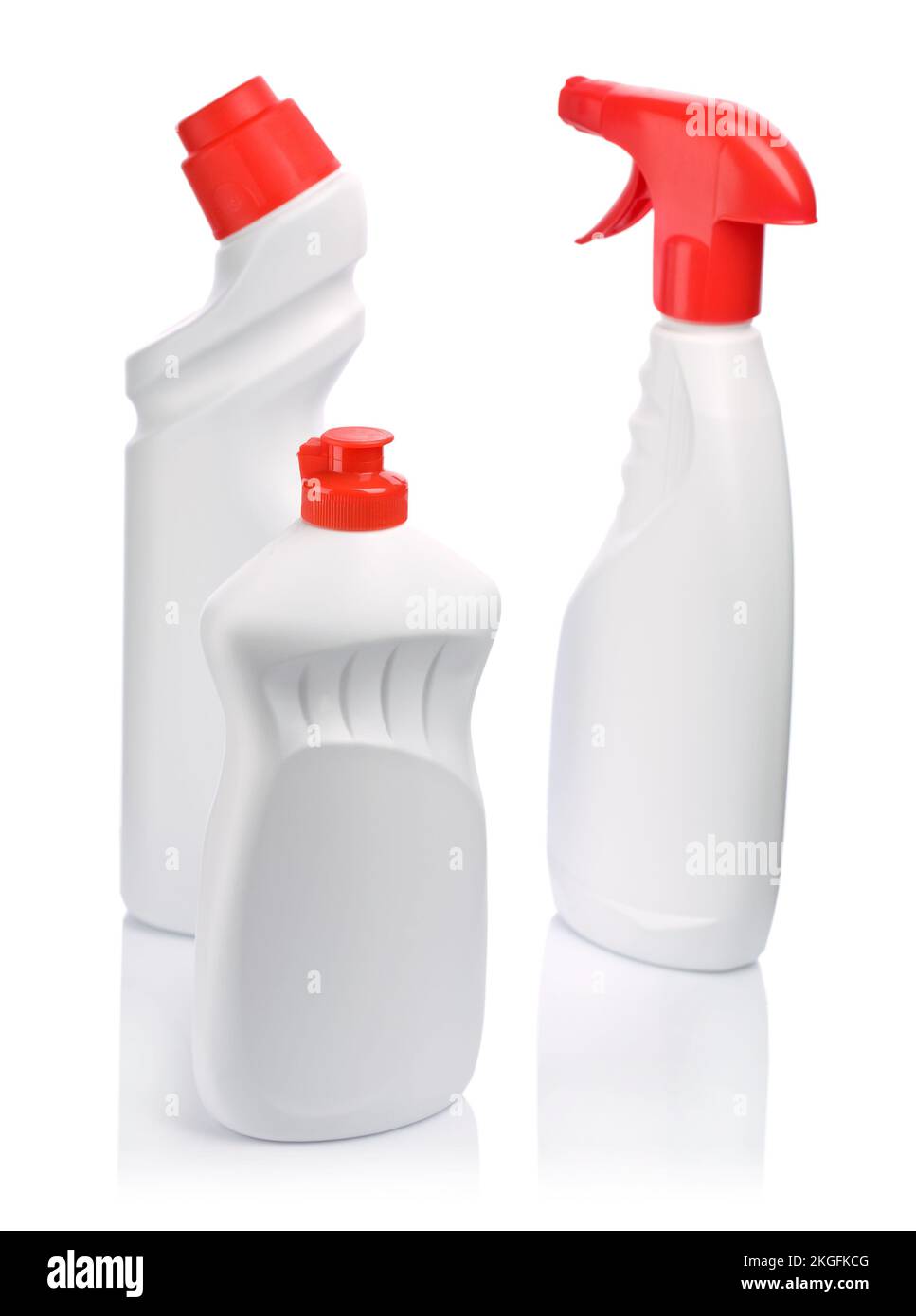 Three cleaning bottles hi-res stock photography and images - Alamy