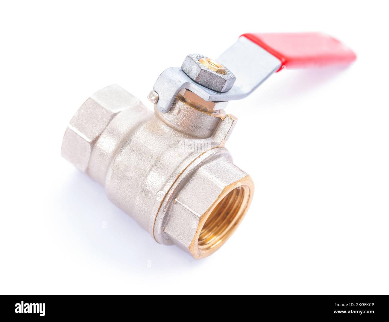 white plumbing fixture - water valve Stock Photo - Alamy