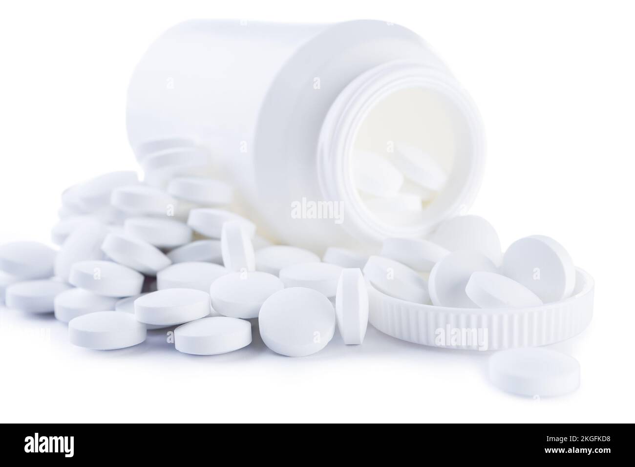 white tablette and bottle isolated Stock Photo - Alamy