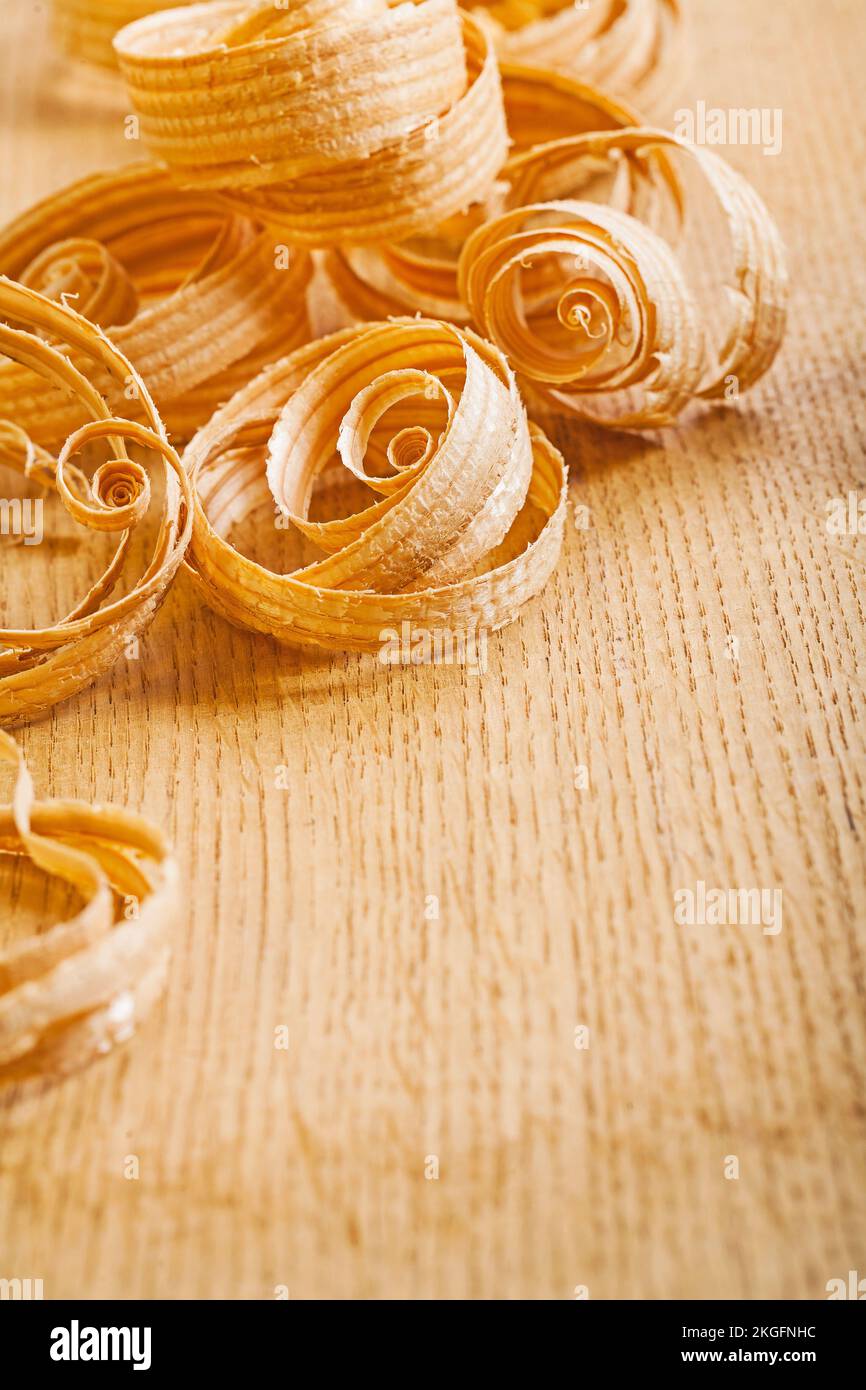 wooden shavings on board Stock Photo - Alamy