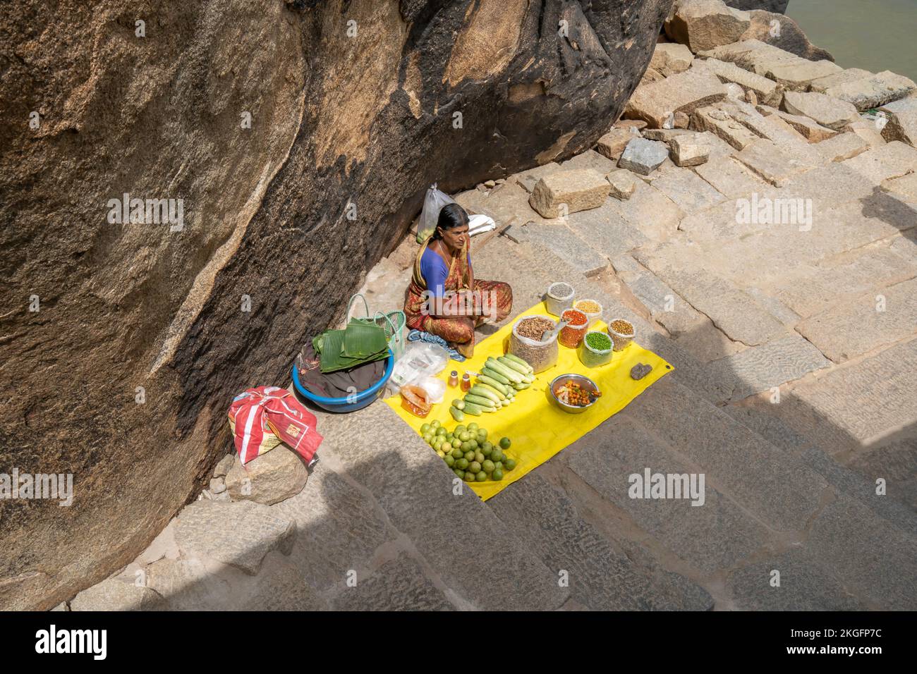 matanga hill hampi Stock Photo - Alamy
