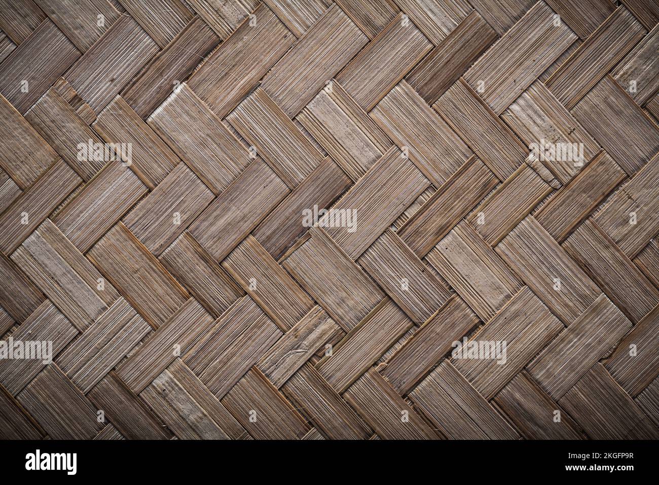 Woven rowing wooden mat horizontal image Stock Photo - Alamy