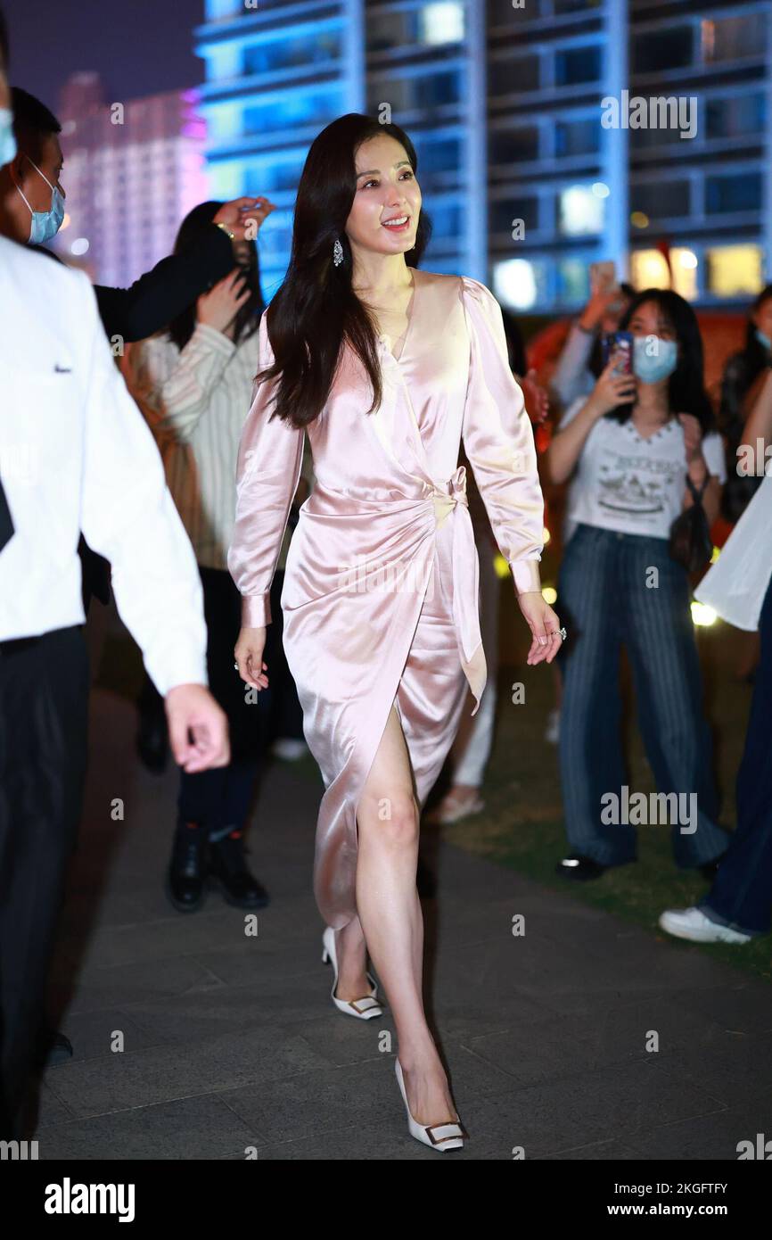 Chinese actress Zeng Li attended a brand activity in Changsha City, south China's Hunan Province ...