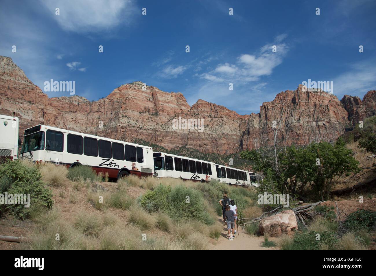 Zion national park shuttle buses hi-res stock photography and images ...